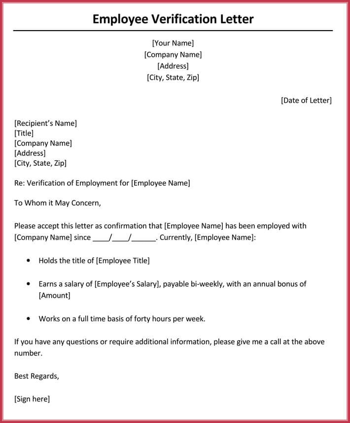 Employment Income Verification Letter Template | Hot Sex Picture Employment Income Verification Letter Template | Hot Sex Picture