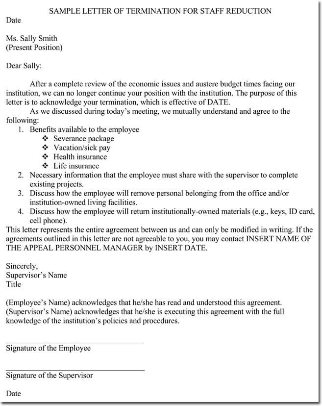 28+ Samples of Termination Letter Templates & Formats 28+ Samples of Termination Letter Templates & Formats