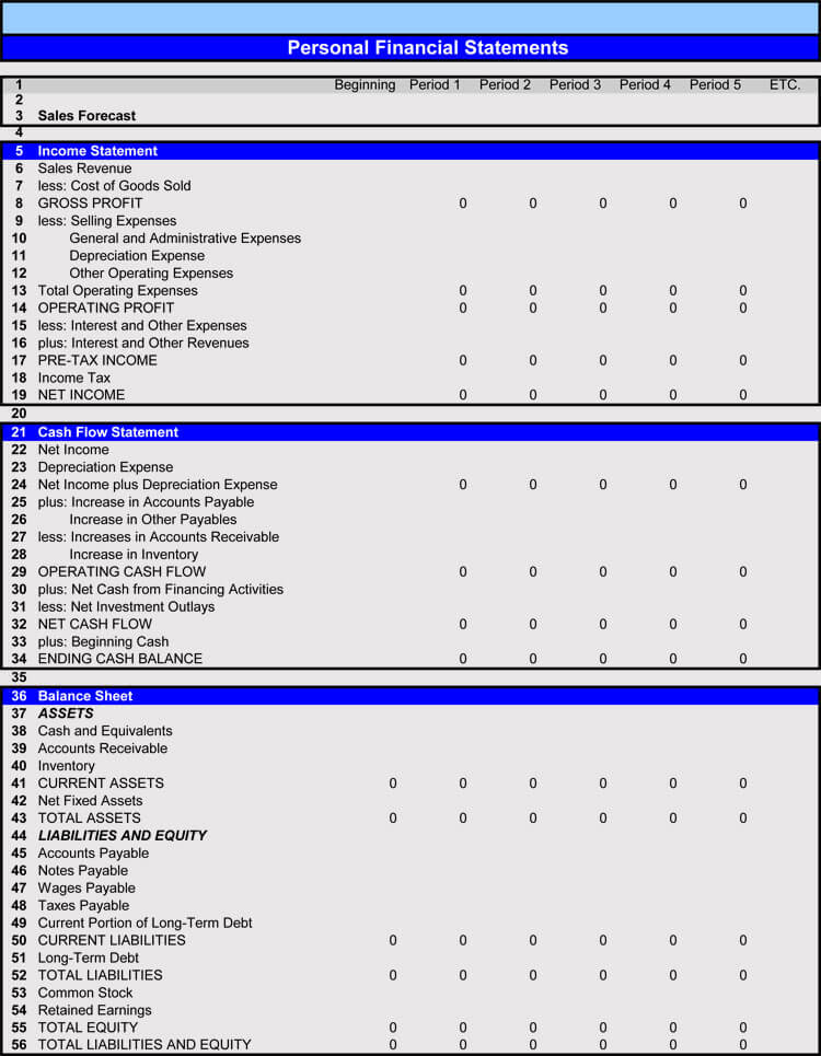 30 Free Financial Statement Templates for Small Businesses