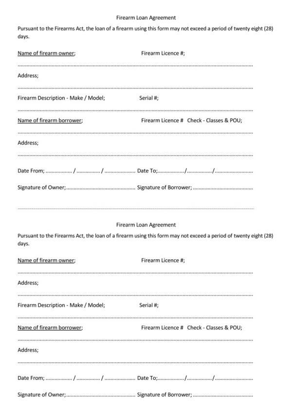Free Personal Loan Agreement Templates - Word - PDF