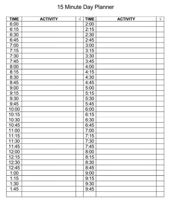 32 Free Daily Planner Templates (Word, Excel & PDF)