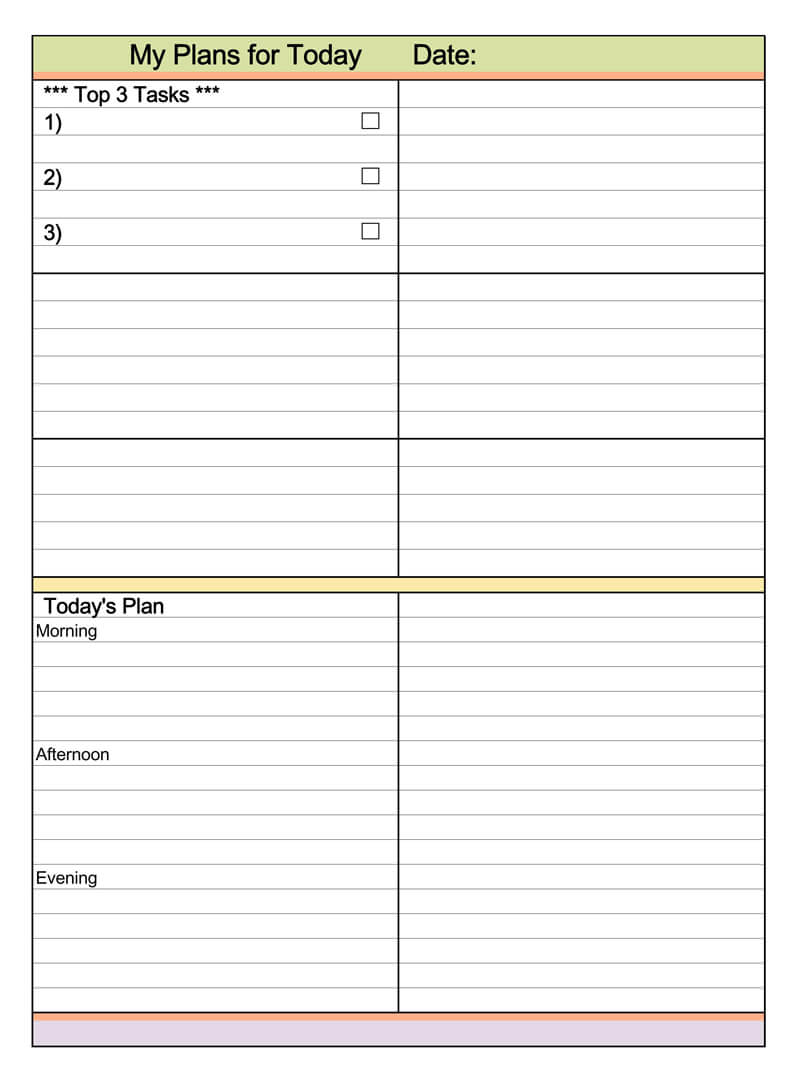 32 Free Daily Planner Templates (Word, Excel & PDF)