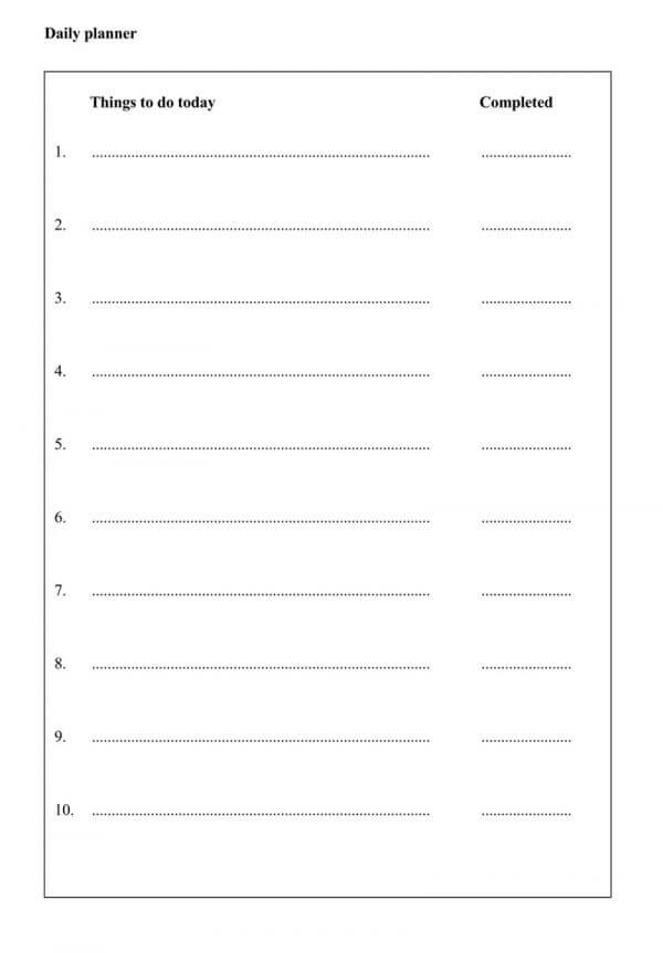 32 Free Daily Planner Templates (Word, Excel & PDF)