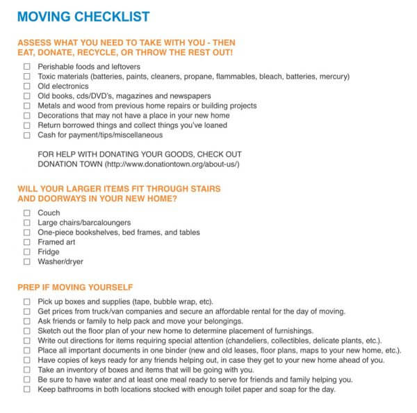 35 Free Moving Checklist Templates
