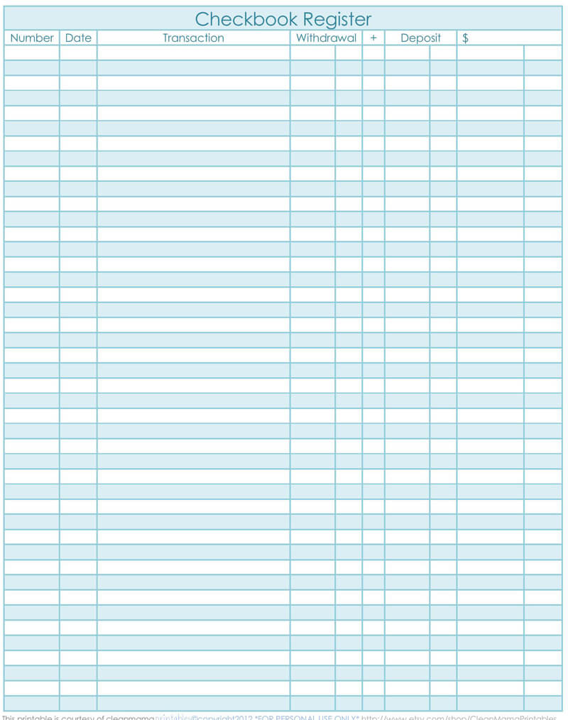 Free Check Register Template Excel ~ Excel Templates Free Check Register Template Excel ~ Excel Templates