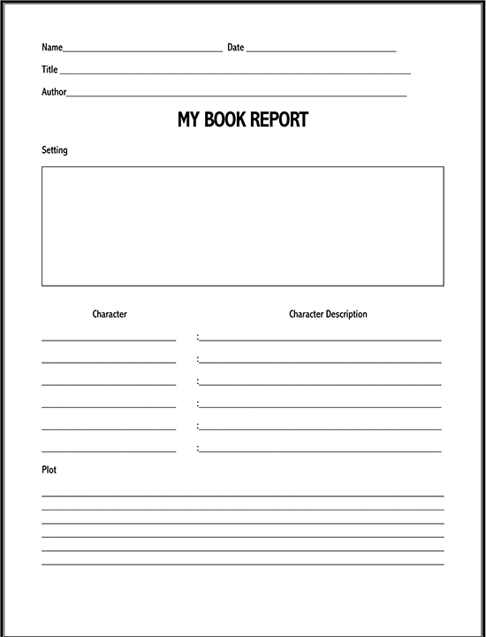 22 Printable Book Report Templates (Worksheets) - Word | PDF 22 Printable Book Report Templates (Worksheets) - Word | PDF