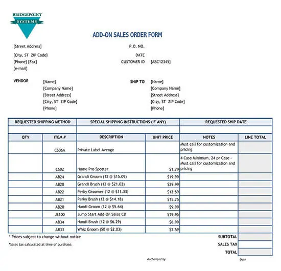6 Sales Order Form Template Sampletemplatess Sampletemplatess
