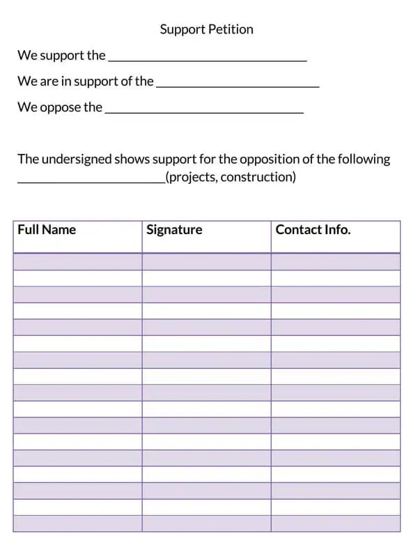 Petition Examples Of Format