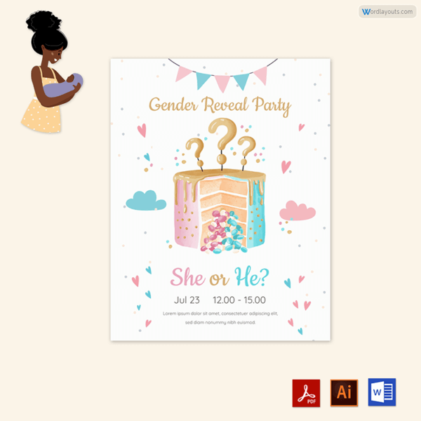 Free Gender Reveal Invitation Templates