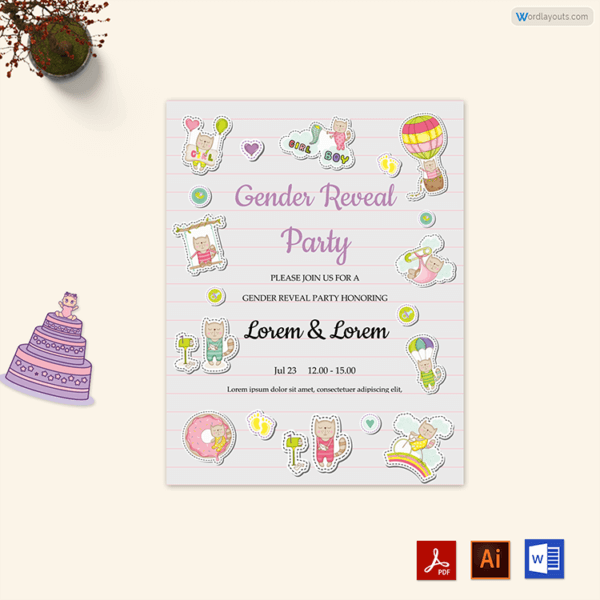 Free Gender Reveal Invitation Templates