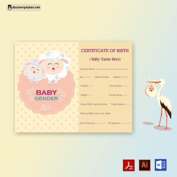 100+ Free Birth Certificate Templates [Edit & Printable]