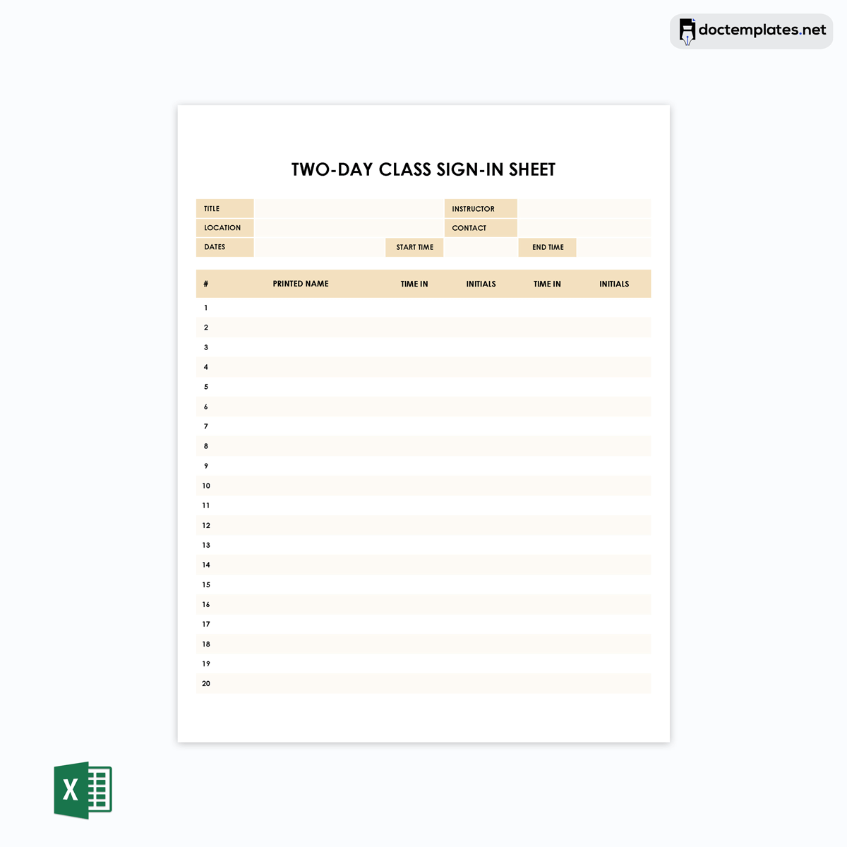 45+ Free Sign-up / Sign-in Sheet Templates ( Excel | Word)
