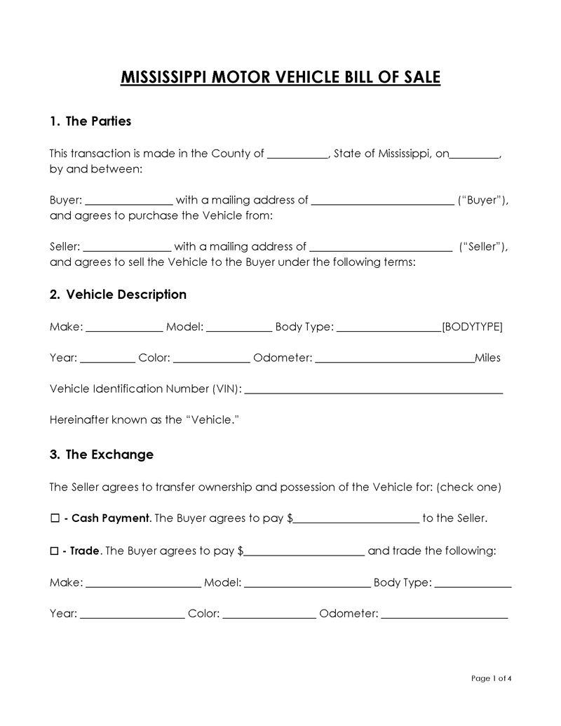 50 FREE Bill of Sale Form Templates [Editable]