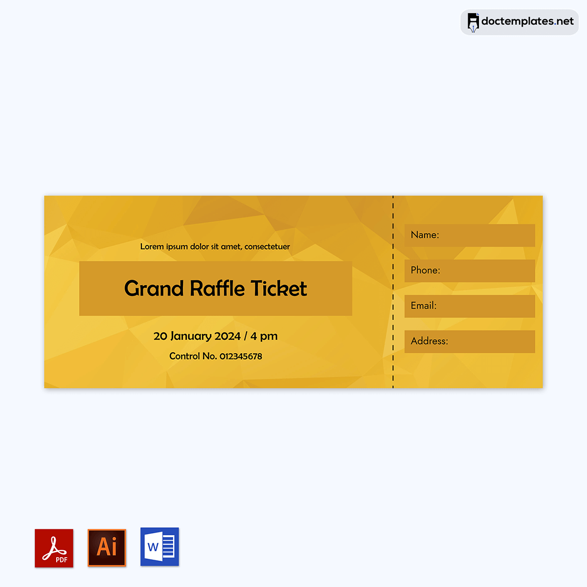 40 Free Editable Raffle Movie Ticket Templates Raffle Tickets