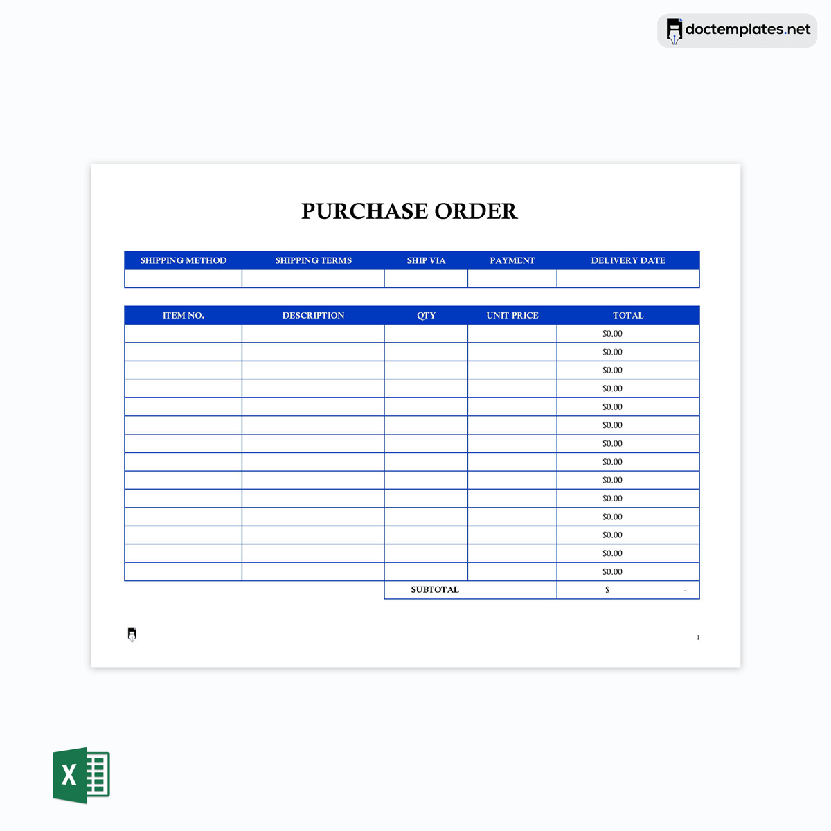 Printable Generic Order Forms 40+ Free Purchase Order Templates