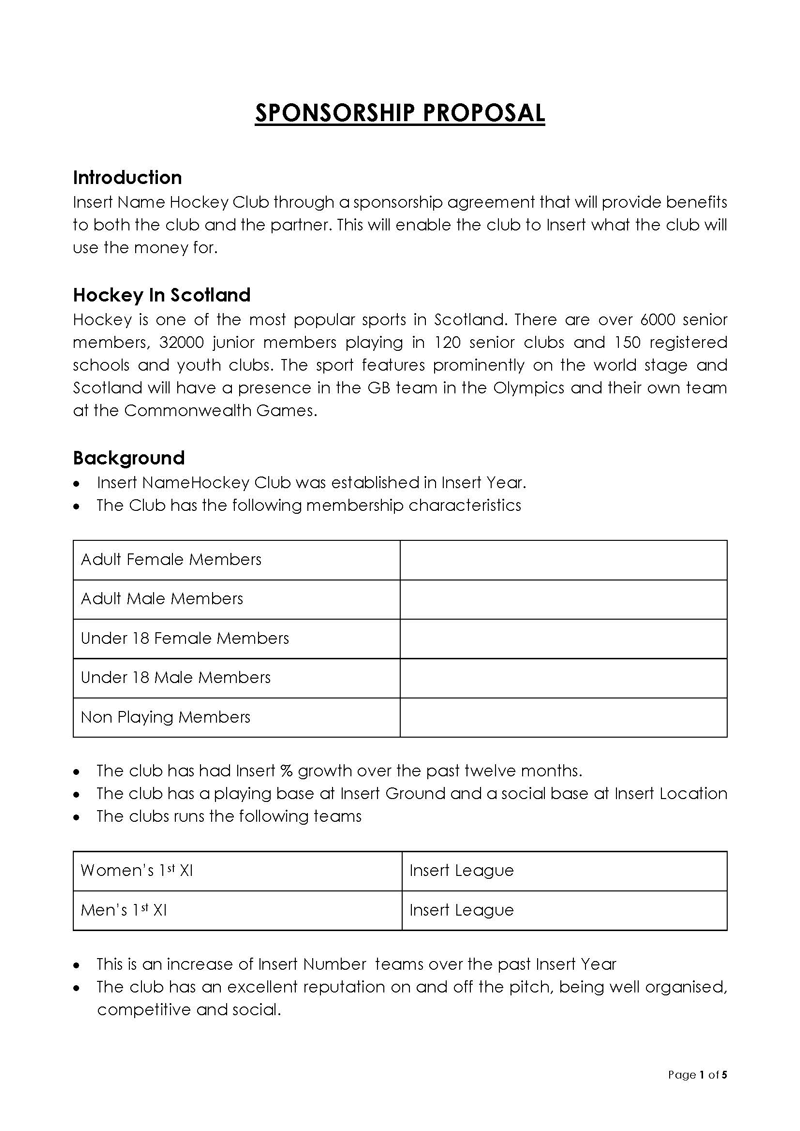 Sample Sponsorship Proposal Template FREE 35+ Sample Sponsorship