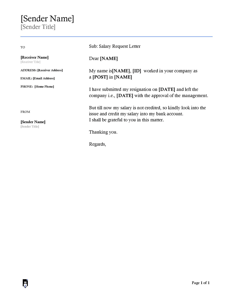 6 Salary Request Letter Samples [Free Templates]