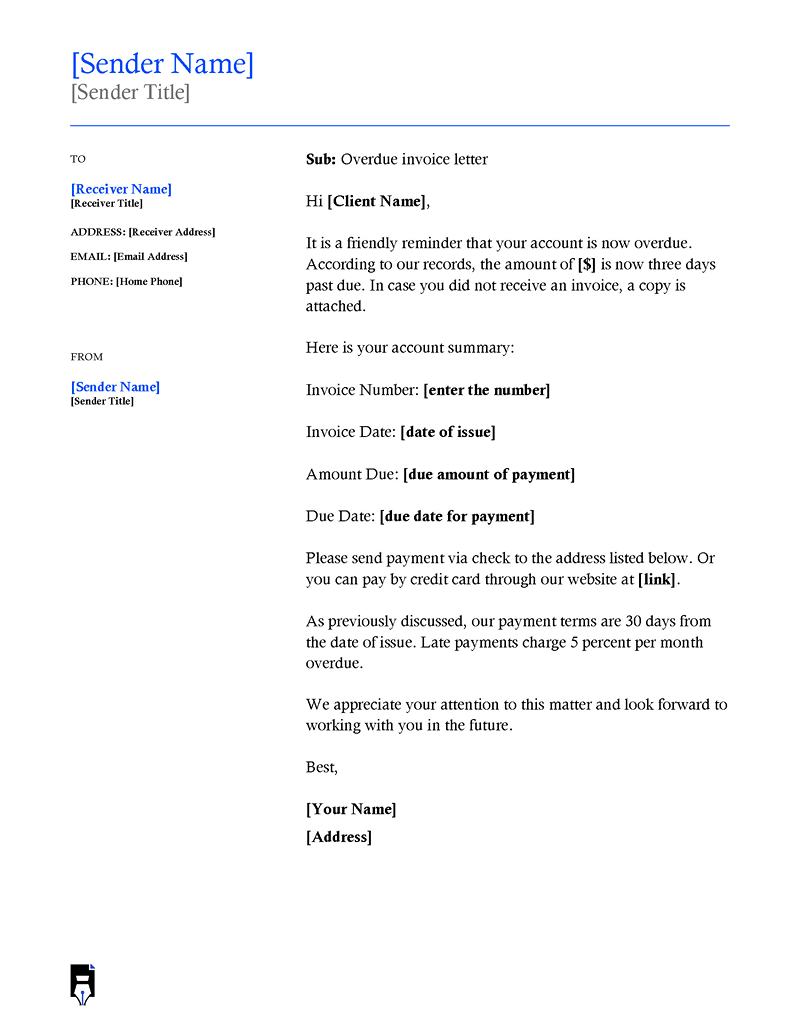 Free Overdue Payment Reminder letter Templates Free Overdue Payment Reminder letter Templates