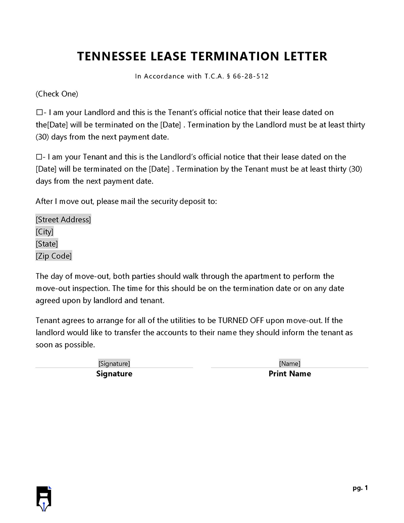 32 Lease Termination Letter Templates - Samples