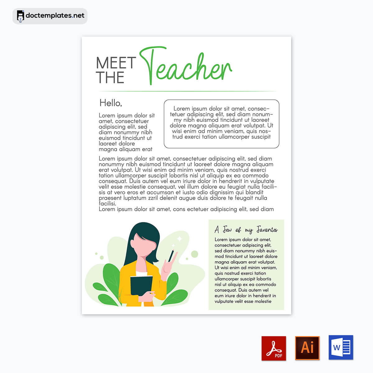15 Printable Meet the Teacher Flyer Templates