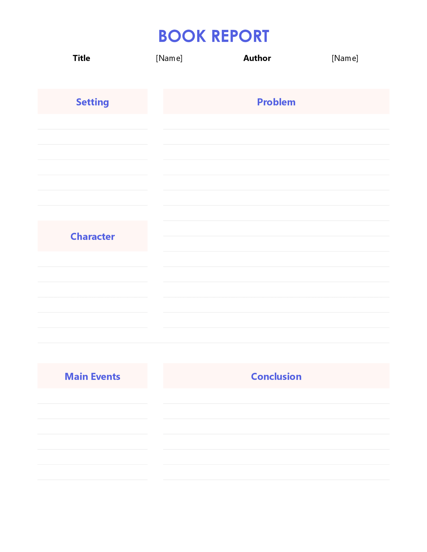 Book Report Template [Word Templates]