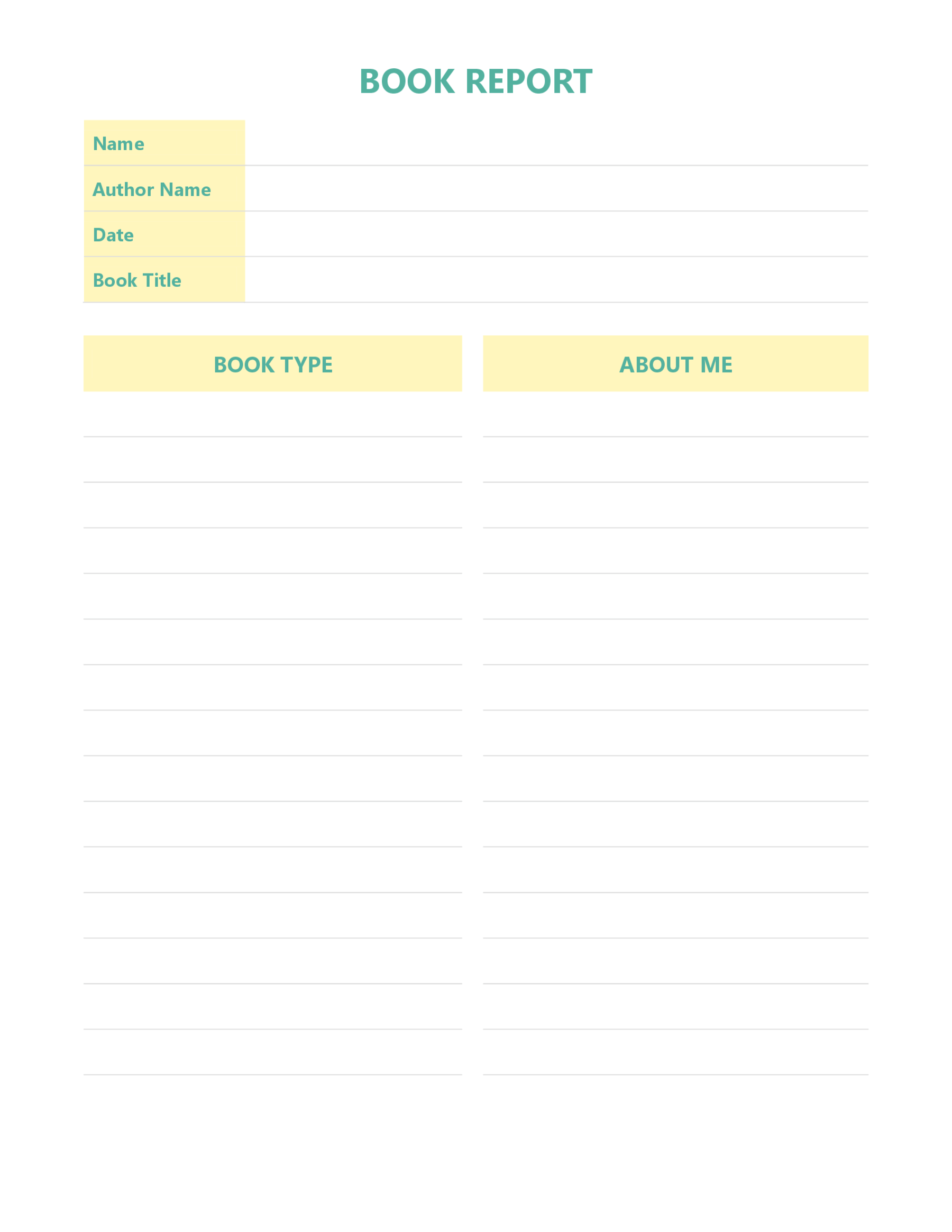 Book Report Template [Word Templates]