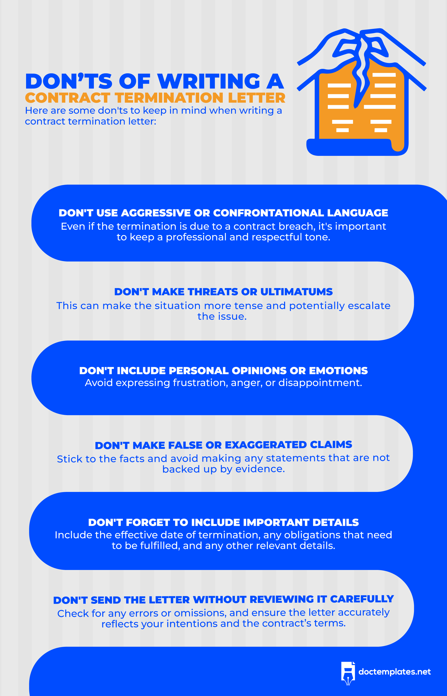10 Free Contract Termination Letter Samples and Examples